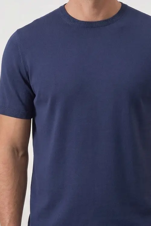 GARNET Crewneck T-shirt - Indigo