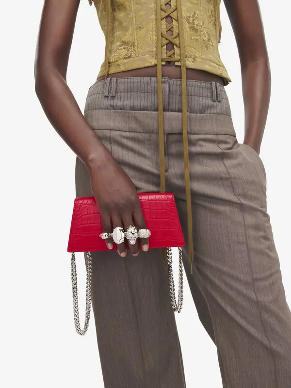 Alexander McQueen Jewelled Micro - Red