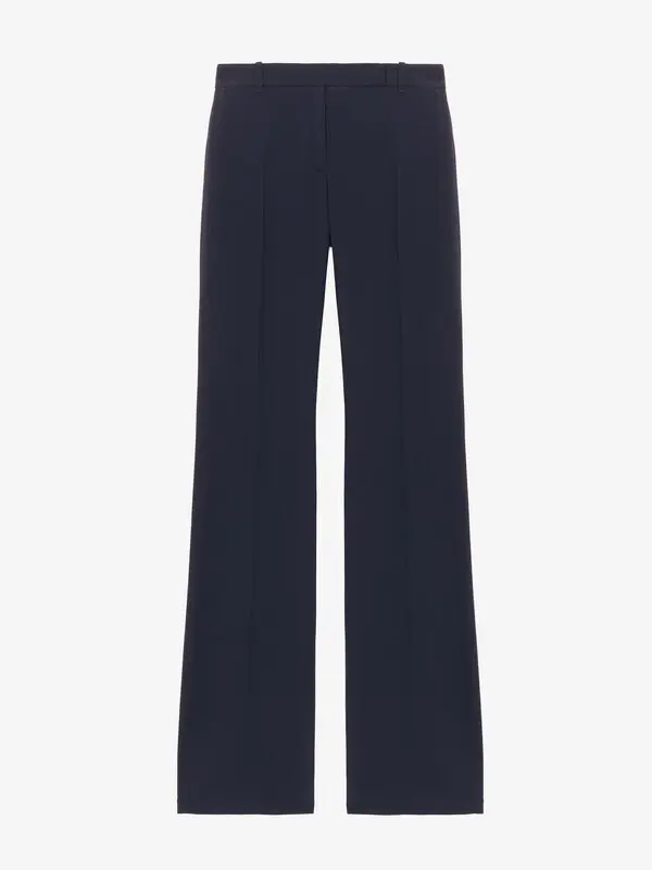 Alexander McQueen Leaf Crepe Bootcut Trousers - Blue