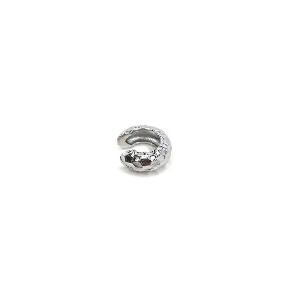 JAREDJAMIN Dapple Hammered Ear Cuff - Silver
