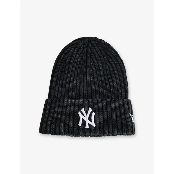 New Era New York Yankees Mlb Washed Ribbed Cotton Knit Beanie Hat