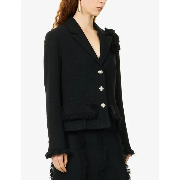 Huishan Zhang Isobel Tailored Cotton-blend Jacket