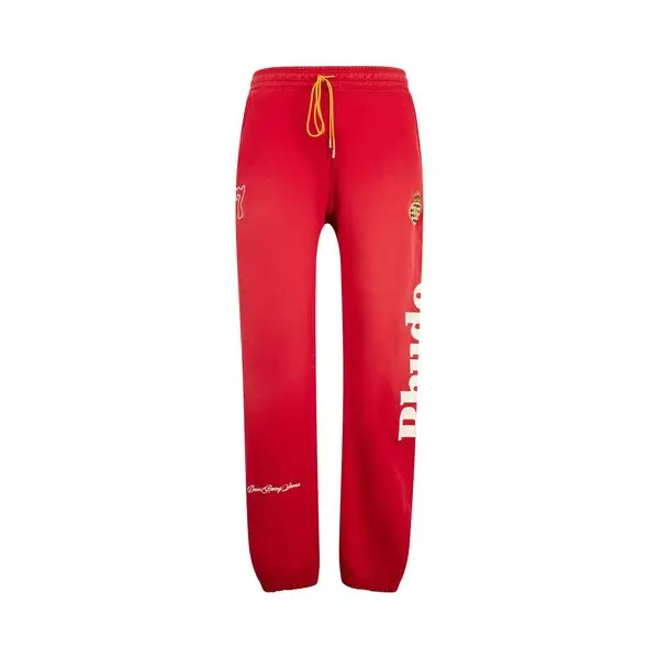 Rhude Desert Racing Script Cuffed Sweatpant '8628 Washed /white