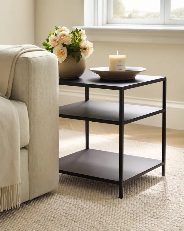 Quince Powder-coated Steel End Table