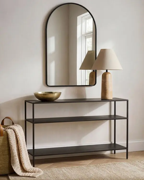 Quince Powder-coated Steel Console Table