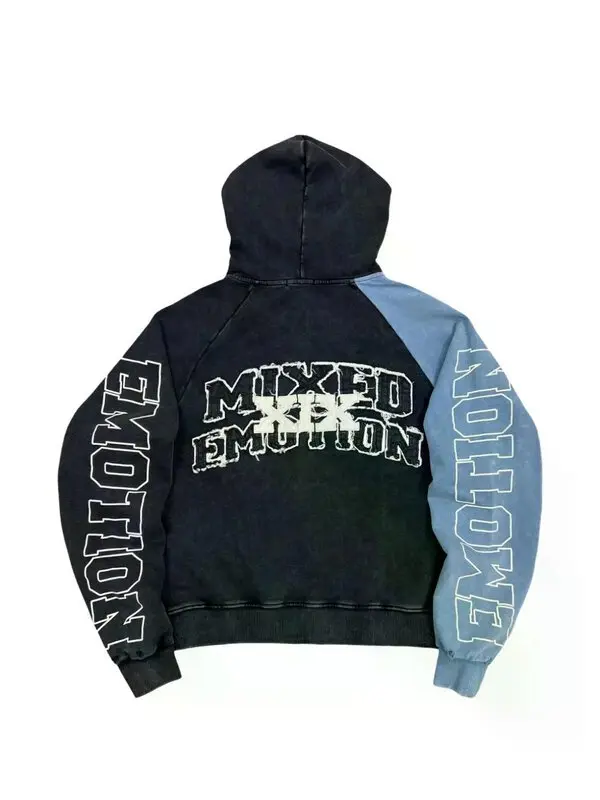 Mixed Emotion Split Decision Logo-print Hoodie