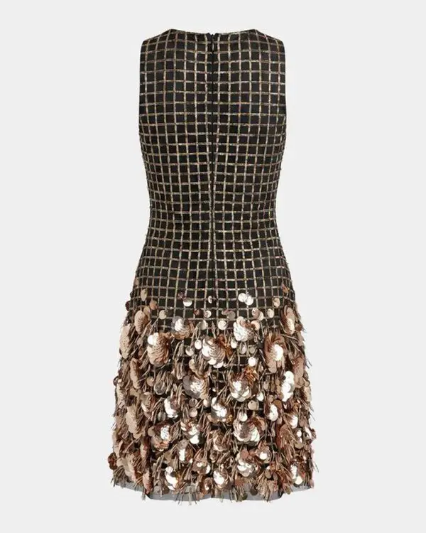 Mac Duggal Embellished Fringed Mini Dress