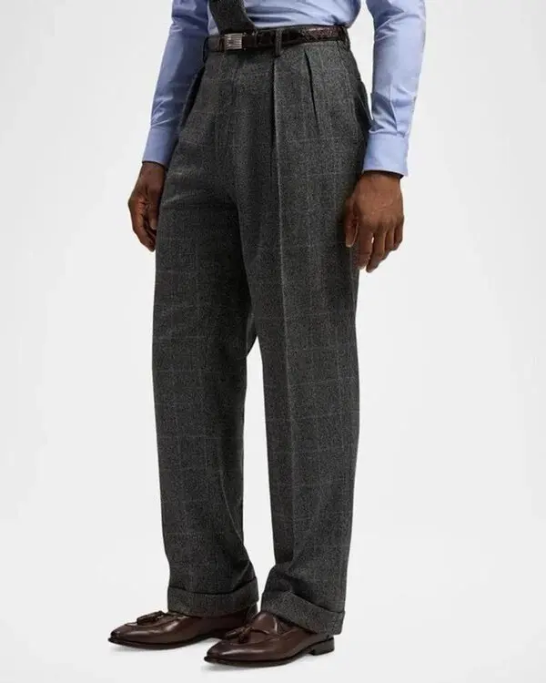 Ralph Lauren Purple Label Apos;s Glenn Hand-tailored Tick-weave Trousers