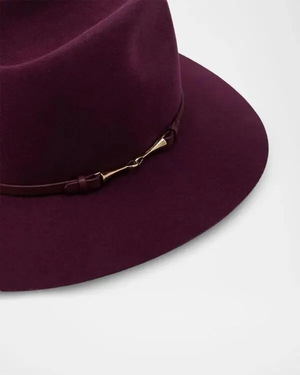 Helen Kaminski Claude Wool Felt Fedora - Grape