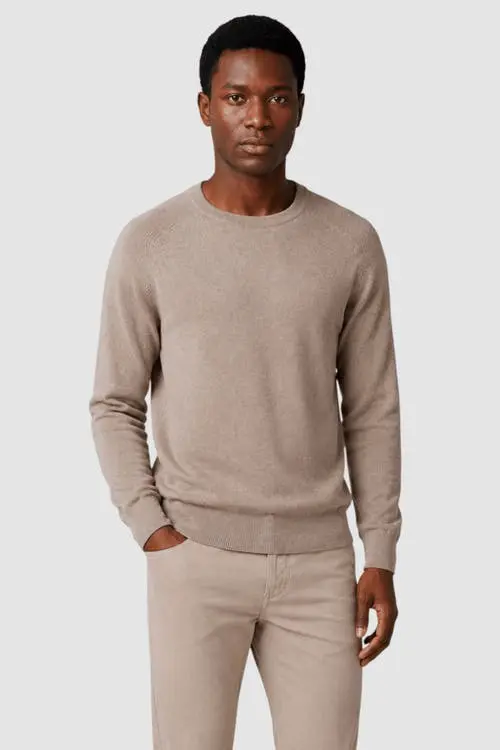 GARNET Regular-fit Lightweight Crewneck Sweater - Coffee