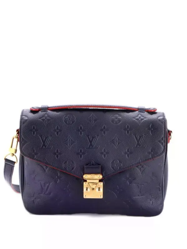 LOUIS VUITTON Pochette Metis Monogram Empreinte Leather Crossbody Bag - Blue