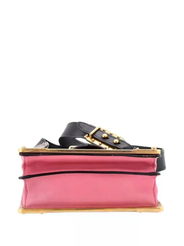Prada Cahier Leather And Saffiano Leather Small Crossbody Bag