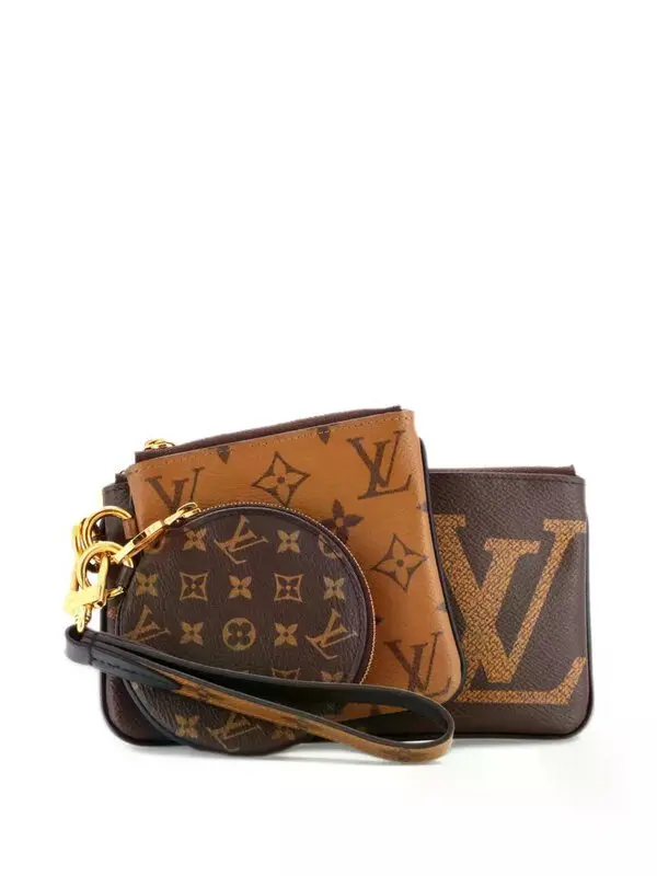 LOUIS VUITTON Trio Pouch Set Reverse Monogram Giant Clutch Bag