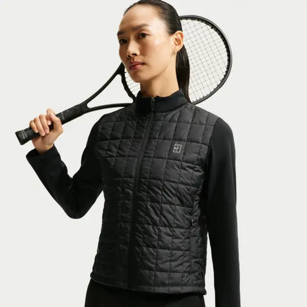 Nike Court Advantage Therma-fit Winterized Tennis Top - Black