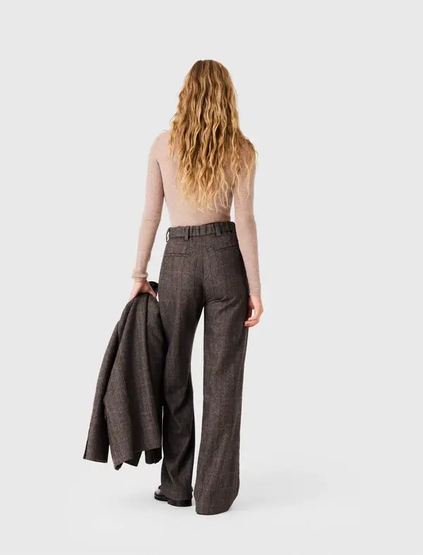 Maje Checked Suit Trousers