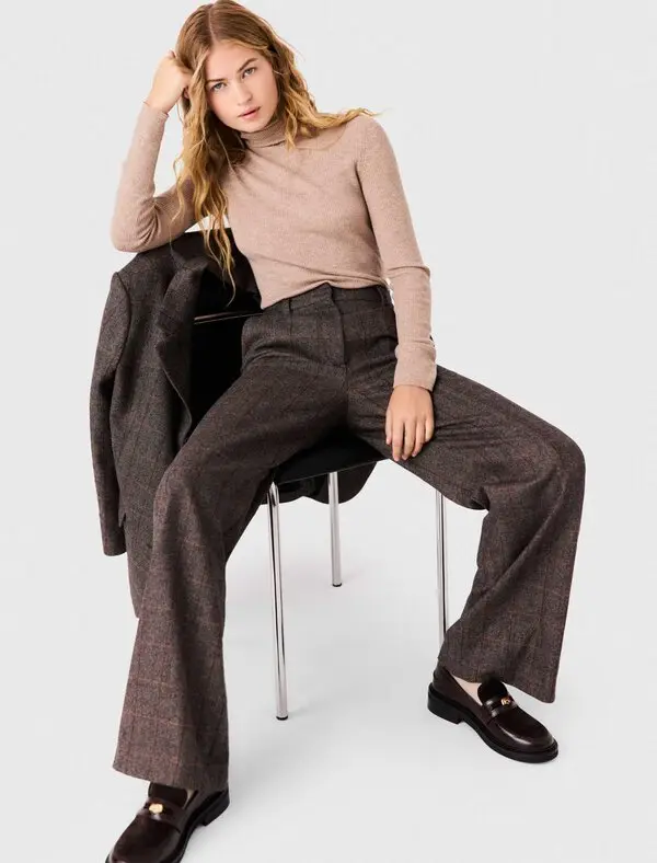 Maje Checked Suit Trousers