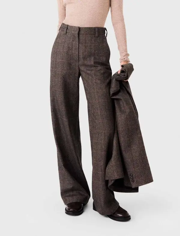 Maje Checked Suit Trousers