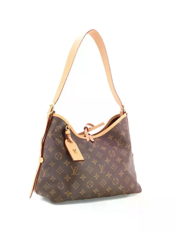 LOUIS VUITTON Carryall Monogram Canvas Pm Hobo Bag - Brown