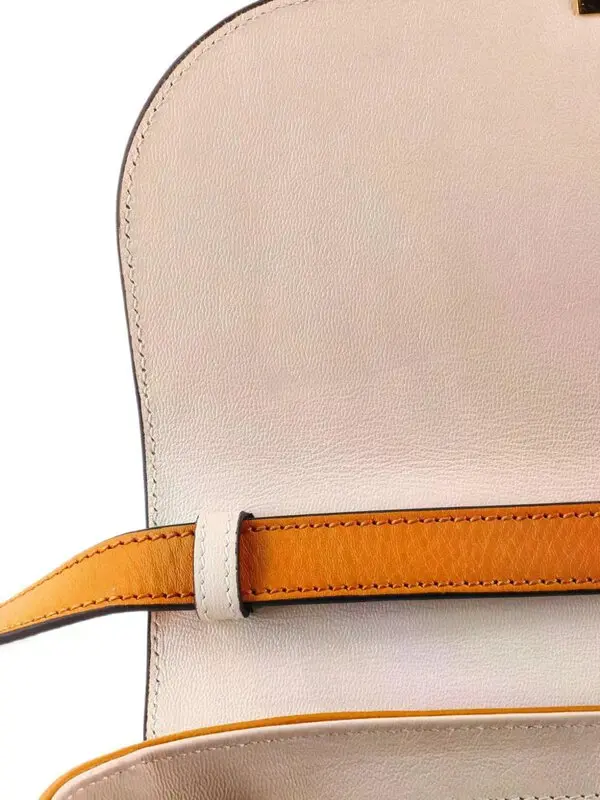 Gucci Padlock Front Pocket Flap Gg Coated Canvas And Leather Small Shoulder Bag