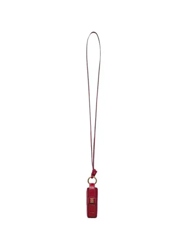 BY MALENE BIRGER Vera Crocodile-effect Leather Necklace - Red