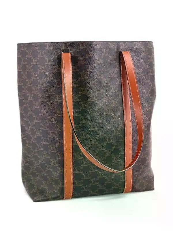 Celine Museum Shopper Tote Triomphe Canvas Tall Shoulder Bag