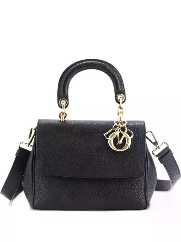Dior Be Bag Pebbled Leather Mini Satchel - Black