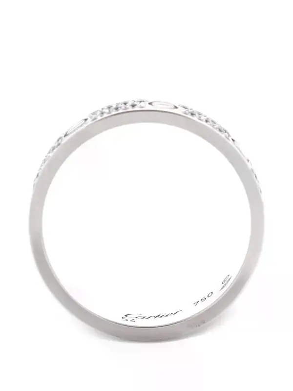 Cartier Love Wedding Band Pave Diamonds 18k White Gold And Diamonds Ring