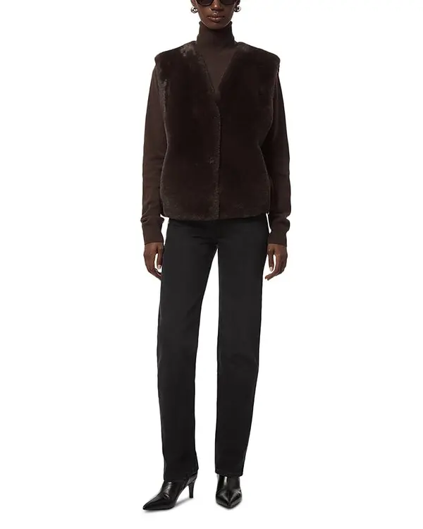 Apparis Lyle Faux Fur Vest - Espresso