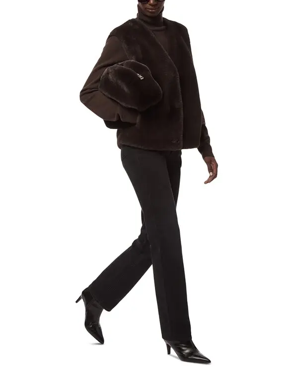 Apparis Lyle Faux Fur Vest - Espresso