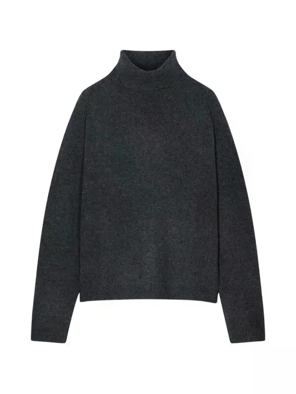 Closed Roll-neck Drop-shoulder Sweater