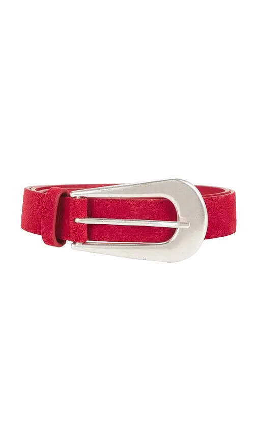 Free People Cannon Suede Belt In Red