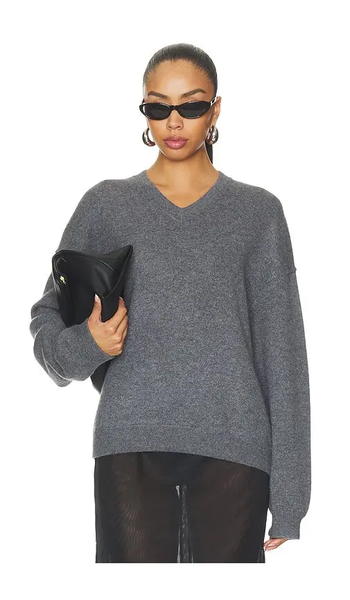 LISA YANG Cyrilla Sweater In Grey - Graphite
