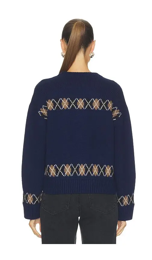 Tularosa Darya Horse Crew Neck Sweater In Navy
