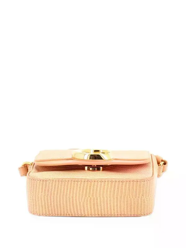 Chloé C Flap Bag Lizard Embossed Leather Mini Crossbody Bag