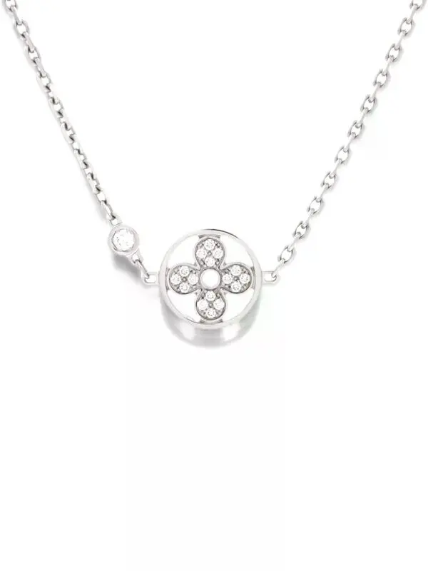 LOUIS VUITTON Idylle Blossom 18k White Gold And Diamonds Necklace