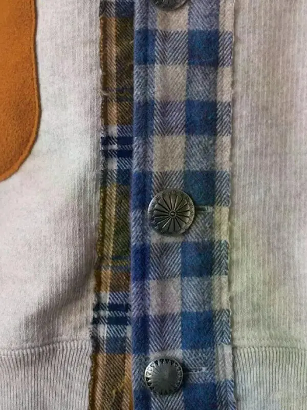 KHOKI Patchwork Check-pattern Sweater