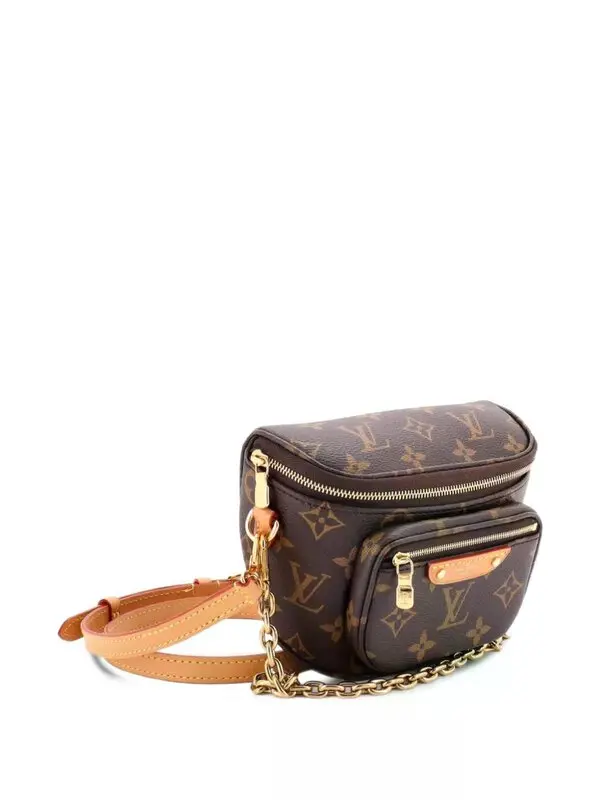 LOUIS VUITTON Bum Bag Monogram Canvas Mini Belt Bag - Brown