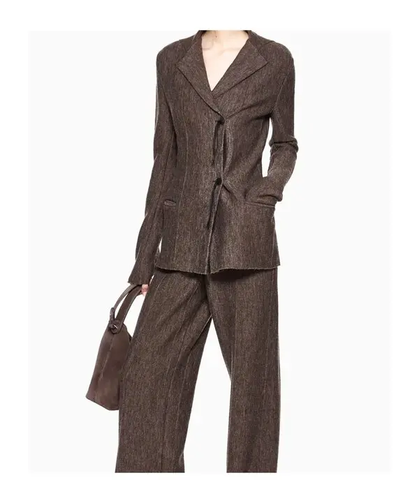 Giorgio Armani Tassel Wool Jersey Blazer