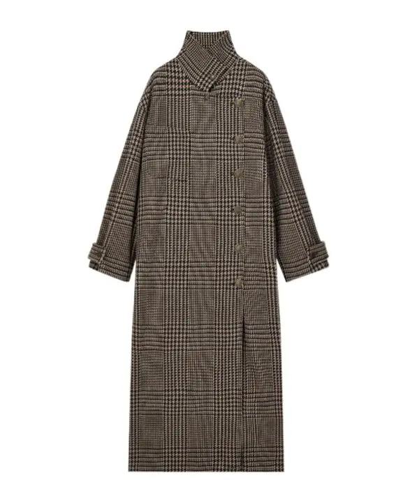 Emporio Armani Prince Of Wales Check Belted Coat - Pattern