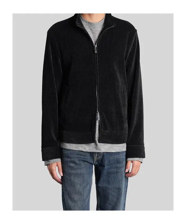 Emporio Armani Ribbed-knit Zip-up Jacket