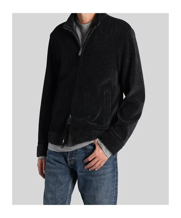 Emporio Armani Ribbed-knit Zip-up Jacket