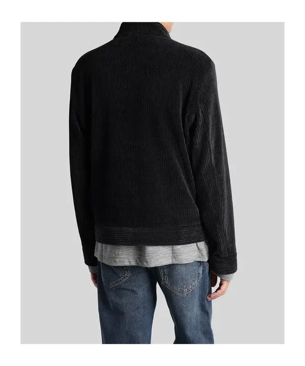 Emporio Armani Ribbed-knit Zip-up Jacket