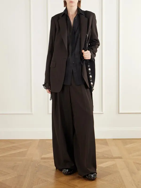 Etro Pintucked Silk-chiffon Shirt