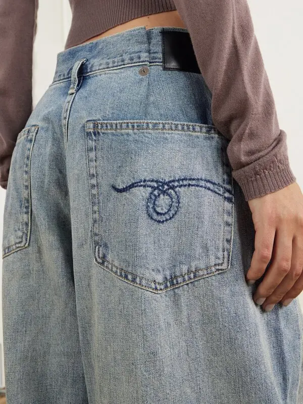 R13 Low-rise Wide-leg Jeans
