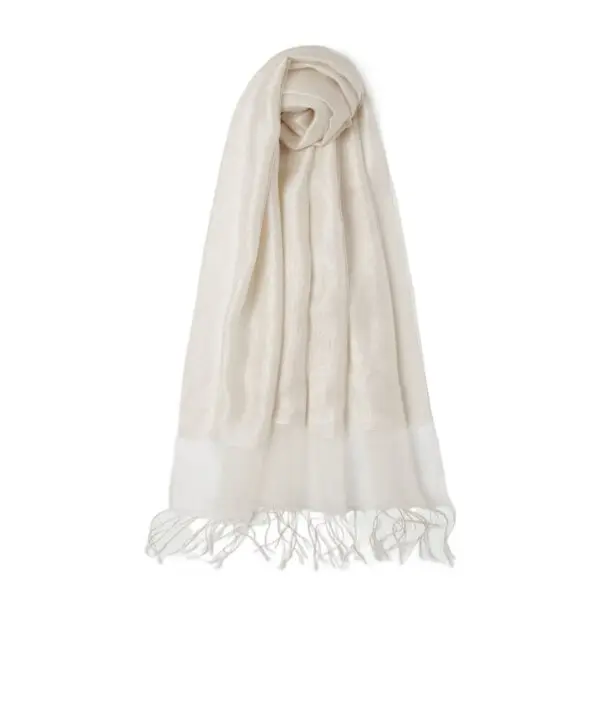 Marella Silk-and-viscose Stole - Off-white