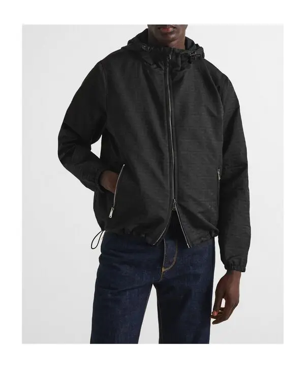 Fendi Full-print Jacquard Hooded Jacket