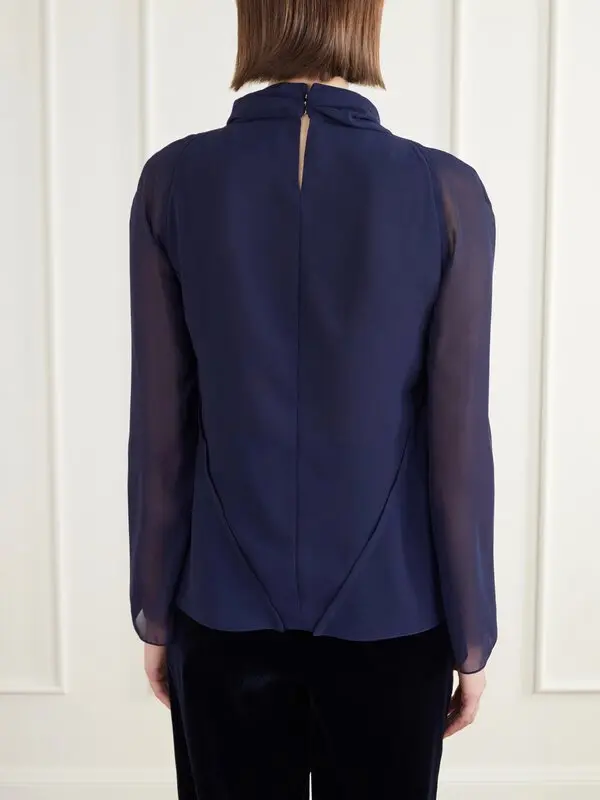 Altuzarra Draped Georgette Blouse