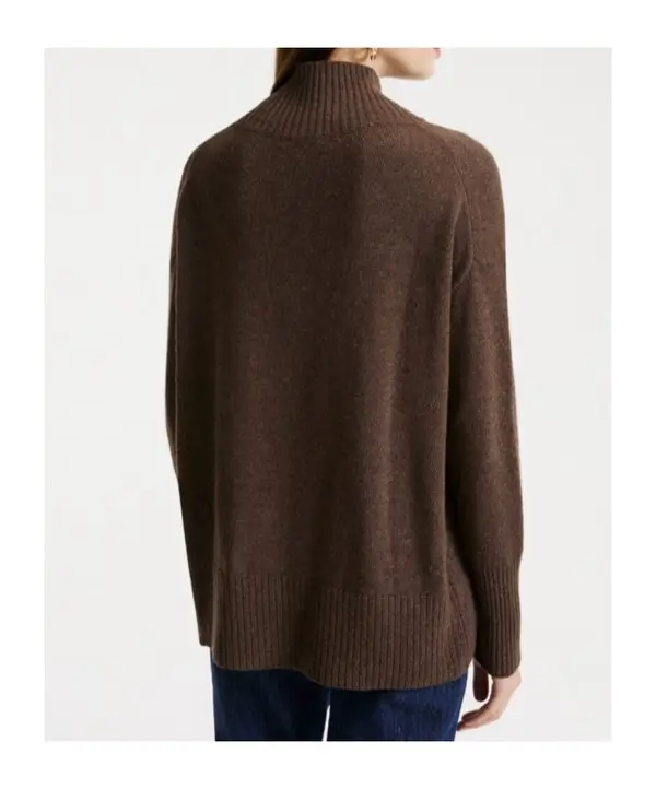 Marella Cashmere-blend Mock Polo Neck Jumper With Silk Sash