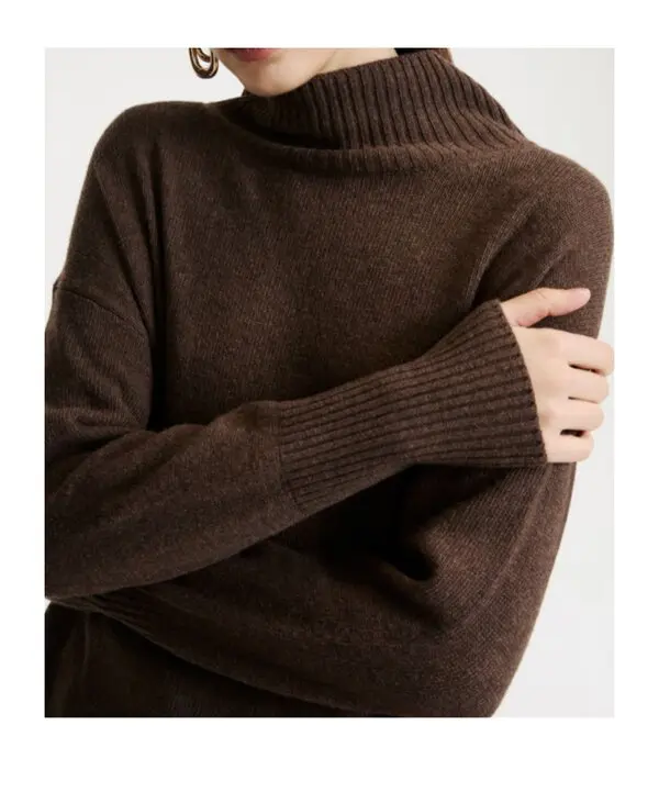 Marella Cashmere-blend Mock Polo Neck Jumper With Silk Sash