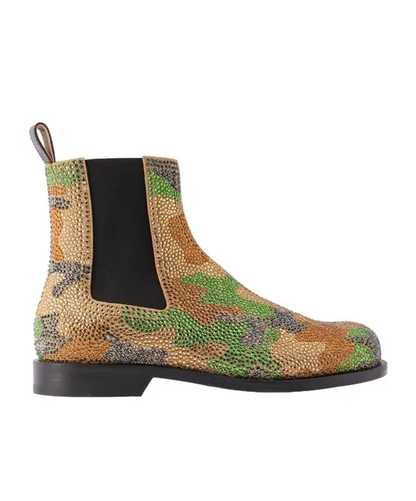 J.W.ANDERSON Crystal-embellished Suede Chelsea Boots